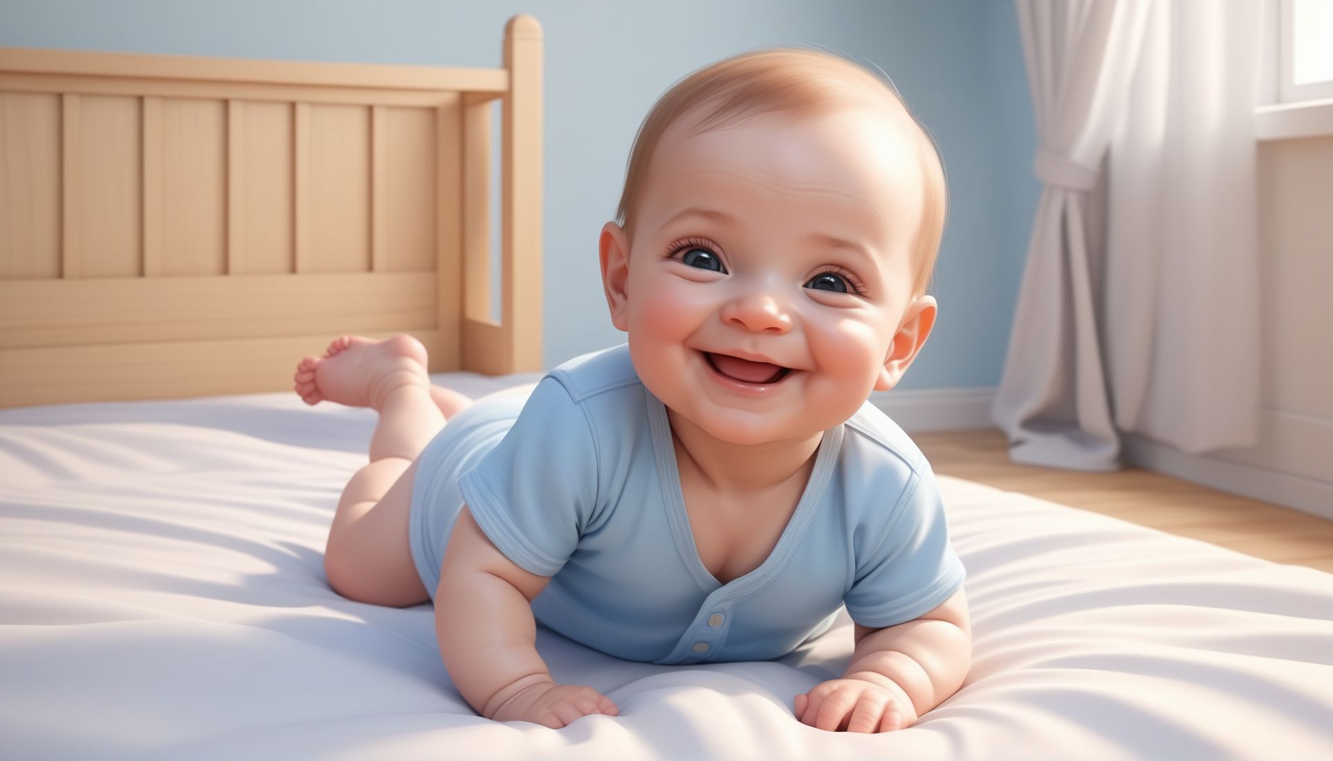 Photo Realistic, Adorable, Cute Baby, Smiling, Happiness - Stable ...