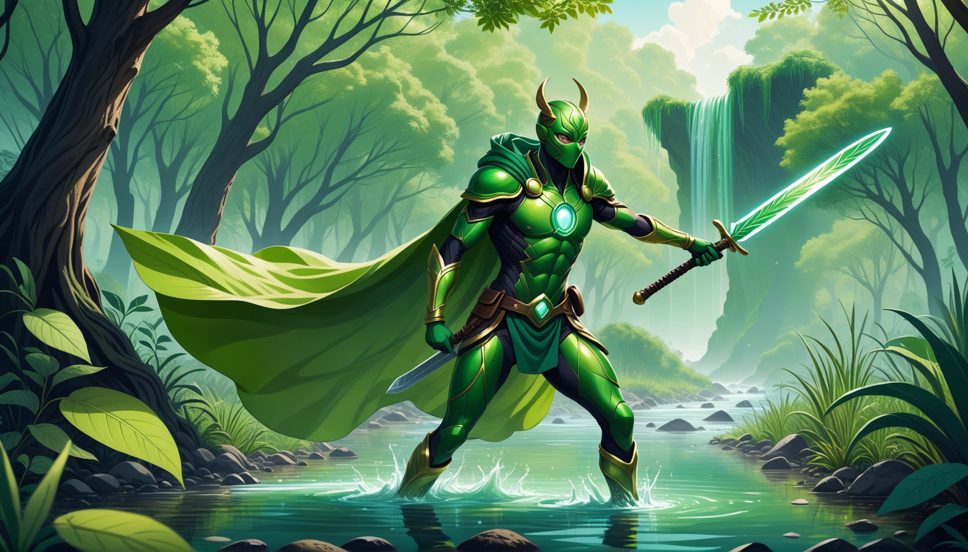 eco-friendly, unique, superhero, uses their powers to clean up, polluted rivers, protect ...