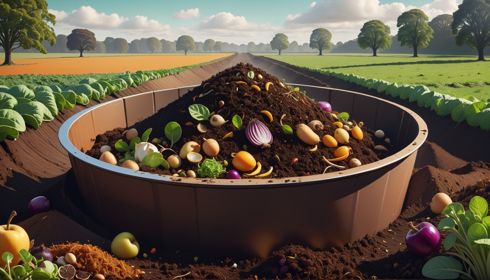 Food waste, composted, rich soil - Stable Diffusion Prompts 2245683175