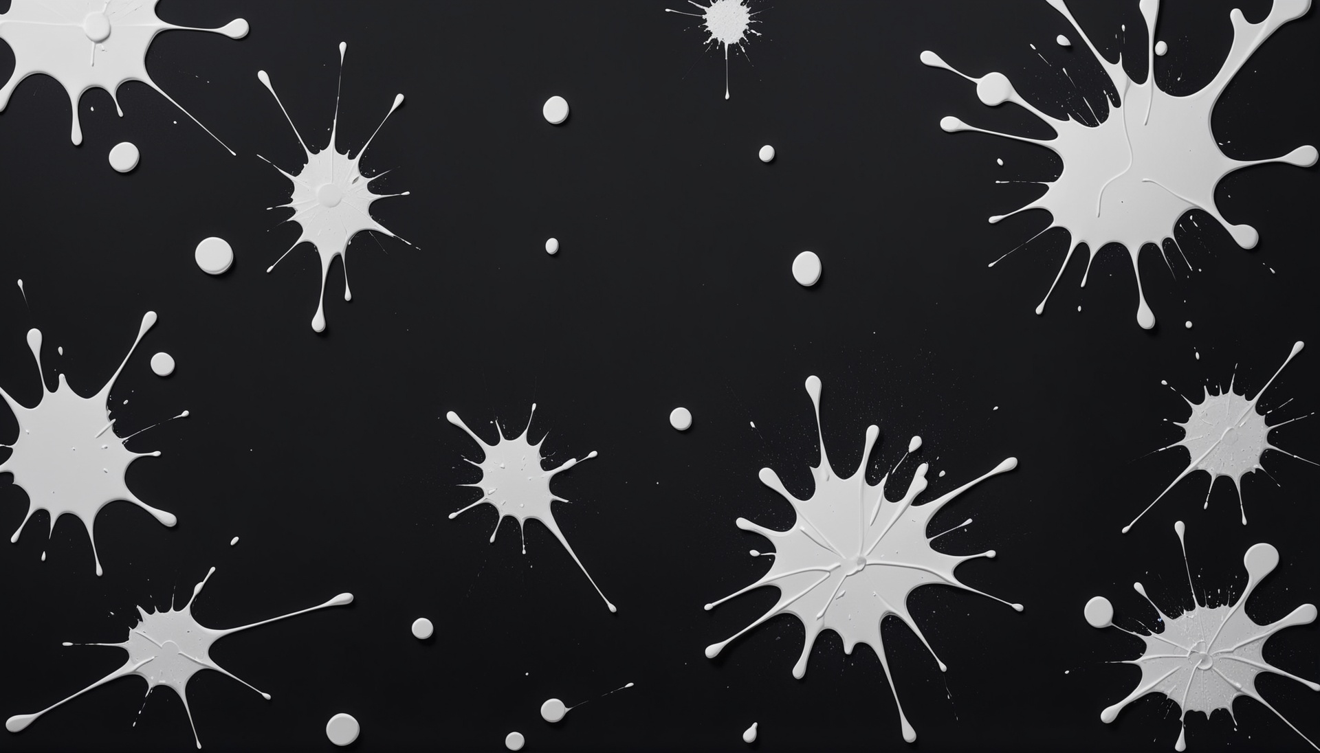 White ink splotches splattered on black paper - Stable Diffusion Prompts