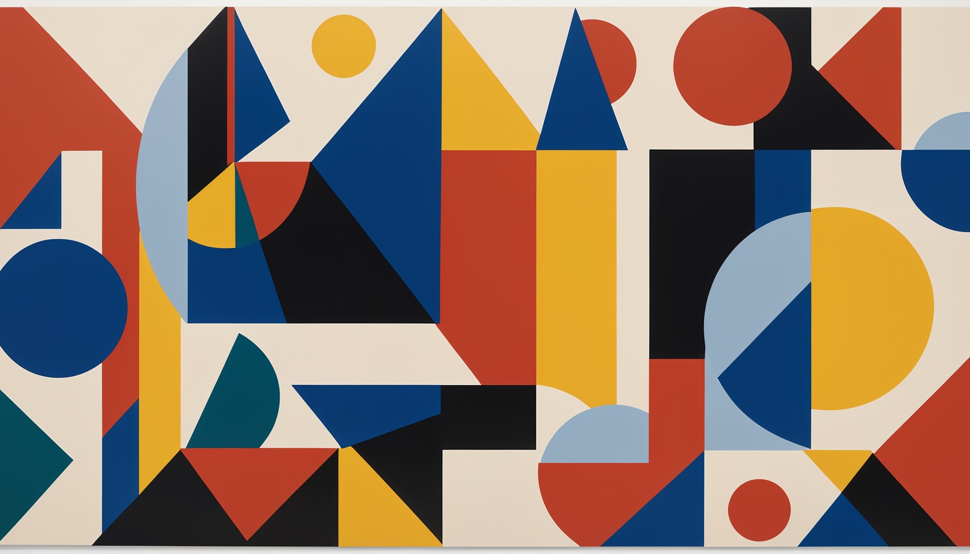 Bold modern geometric shapes in primary colors - Stable Diffusion Prompts 120231449