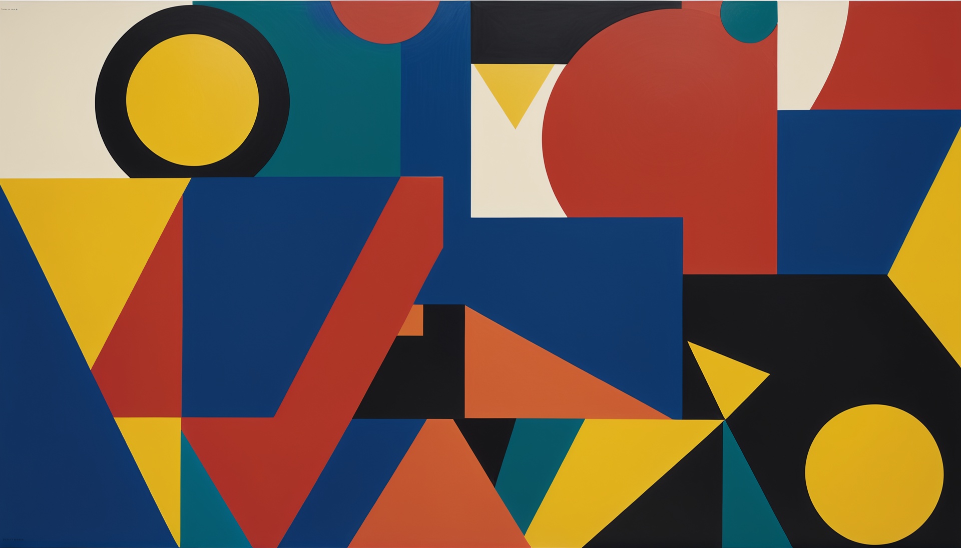 Bold modern geometric shapes in primary colors - Stable Diffusion Prompts 120231450