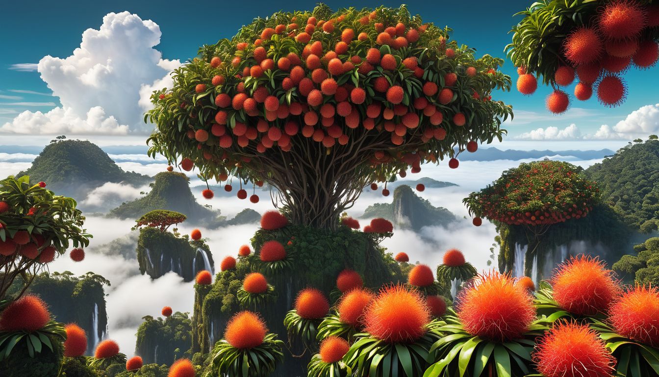 Rambutan trees grow on a magical floating orchard high above the clouds ...