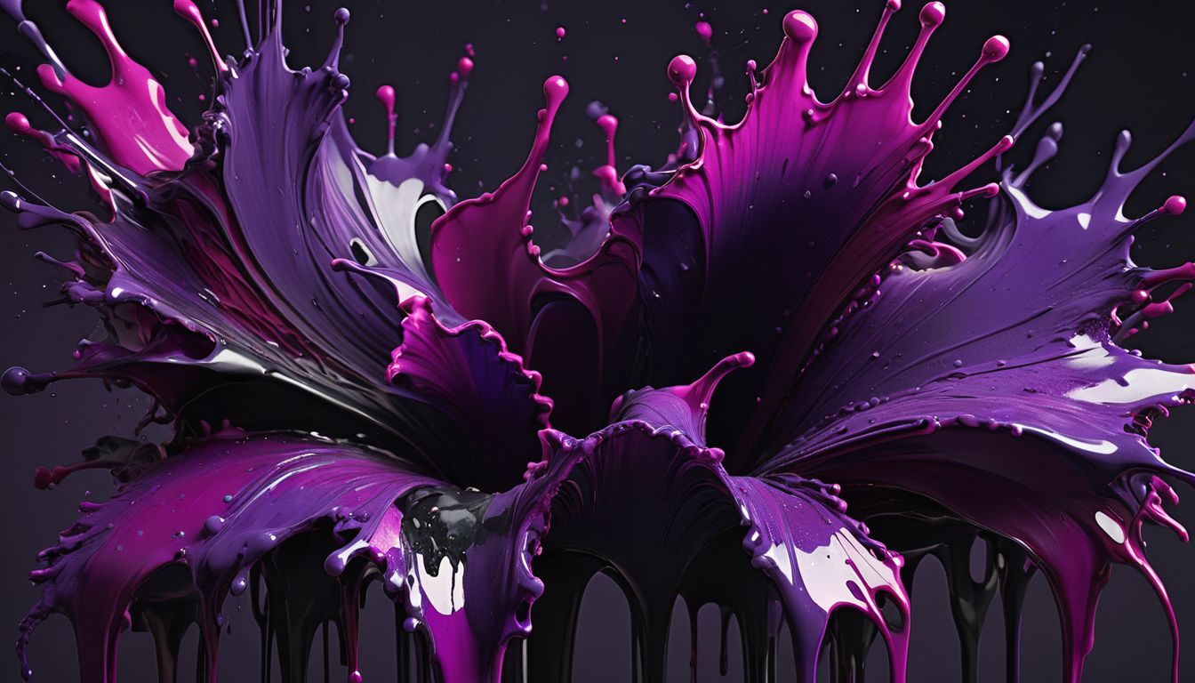 royal purple splash, deep and mysterious, with hints of magenta around ...