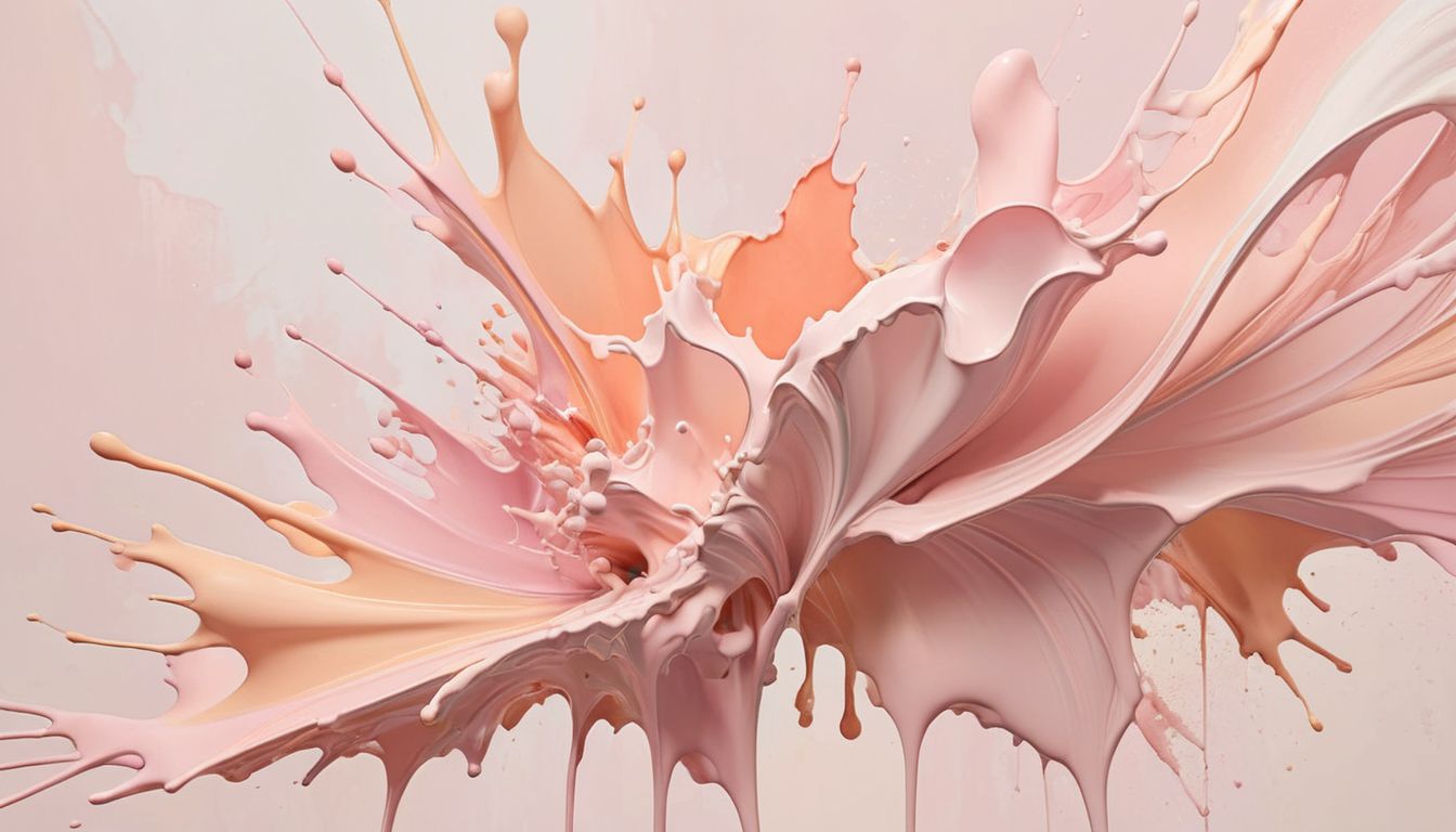 pastel pink splash, soft and delicate, with subtle peach undertones ...